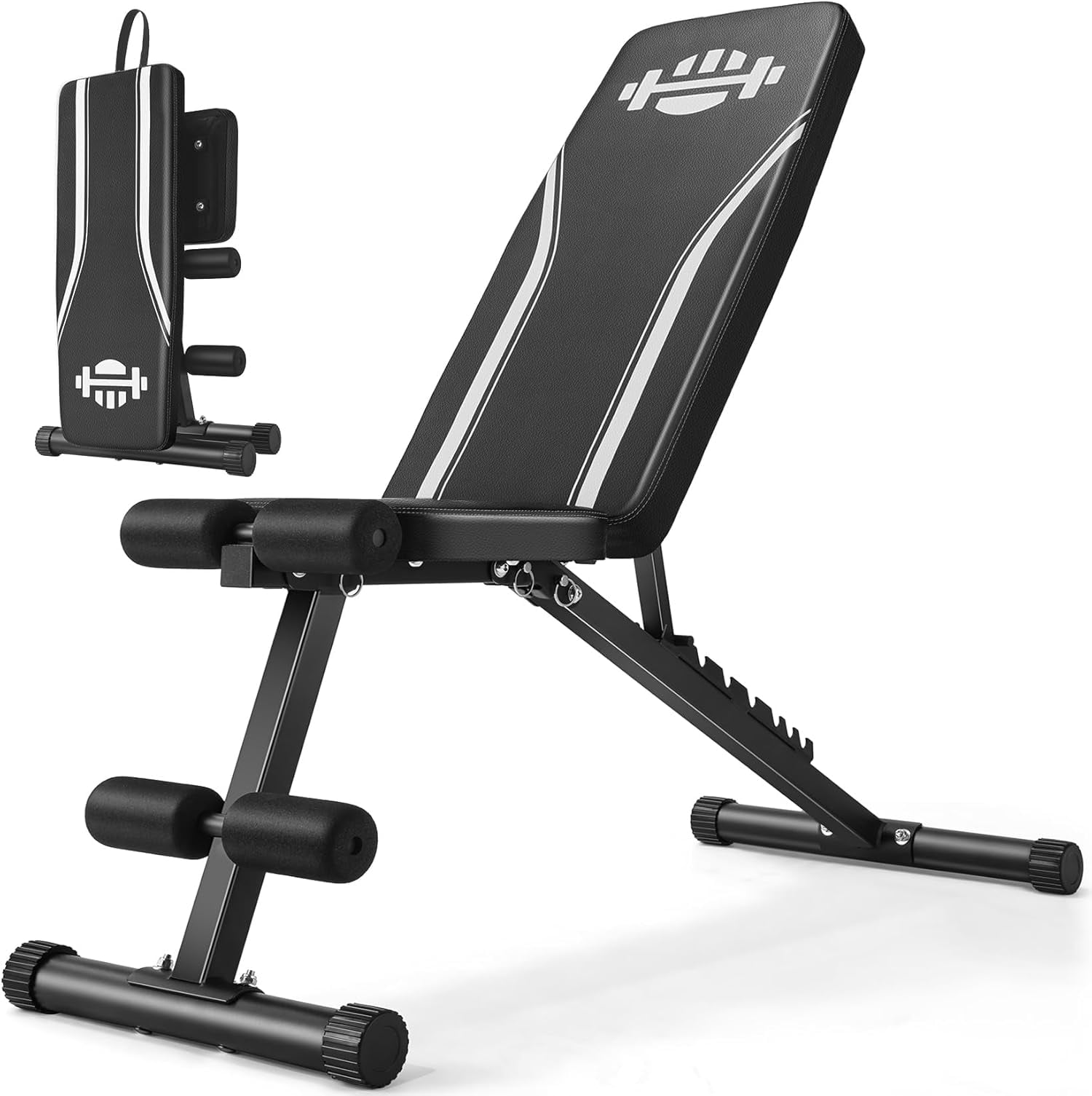 Basic Weight Bench for Gym, 660LBS Fast Foldable Workout Bench Press ...