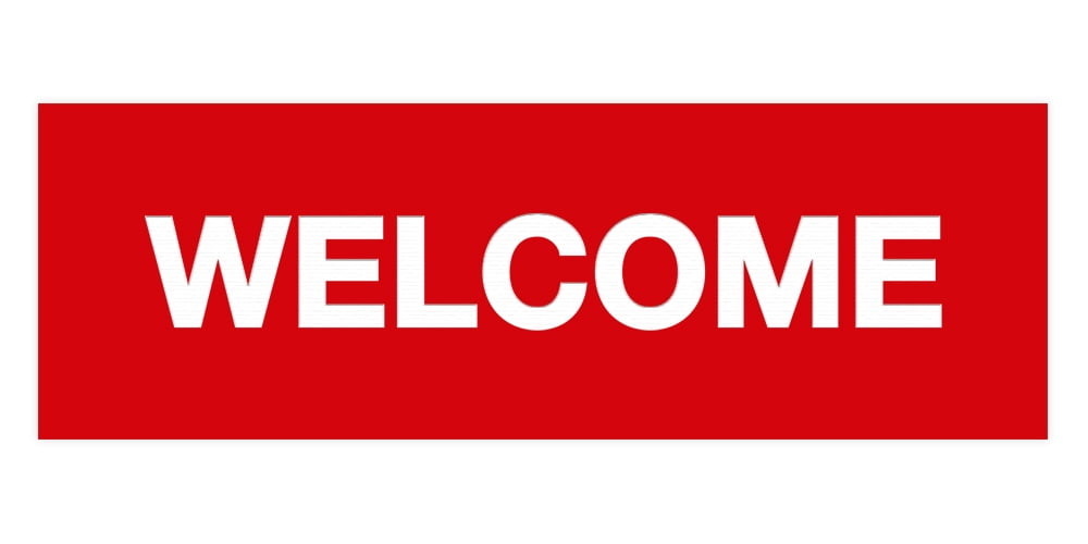 Basic Welcome Sign (Red) - Large - Walmart.com