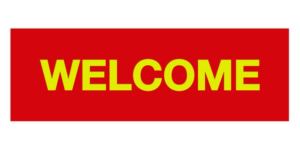 Basic Welcome Sign (Red/Yellow) - Medium - Walmart.com