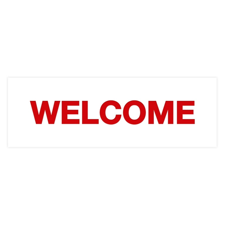 Red Welcome Sign Easy Vertical Welcome Sign Reversible For The