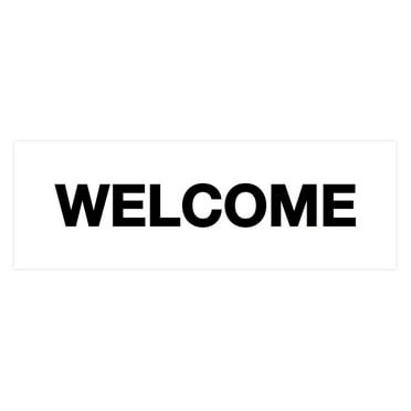 Oval Welcome Sign (Red) - Small 2x5" - Walmart.com