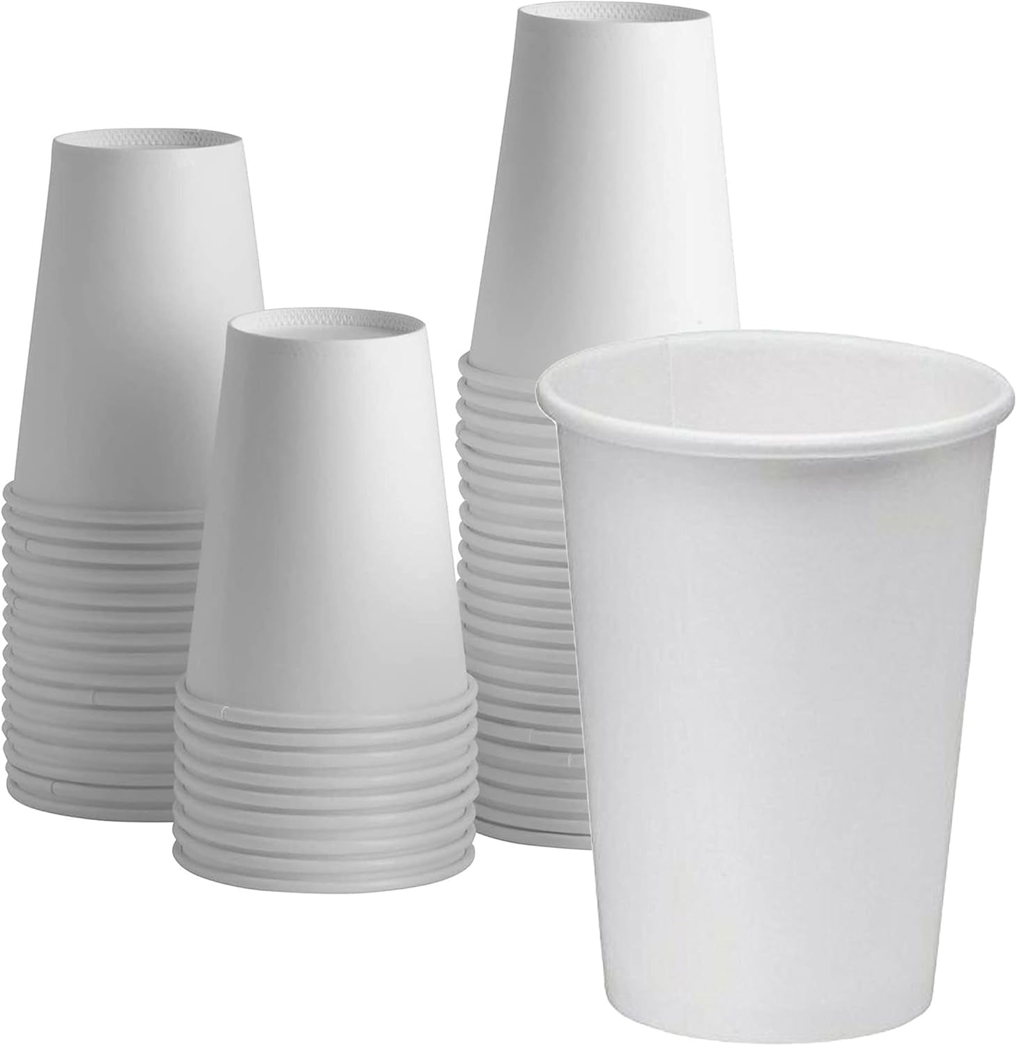 Basic White Paper Hot Cup, Case of 1000 Count (12oz) - Walmart.com