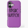 Basic Witch Retro Halloween Typography Funny Quote Design iPhone Case ...