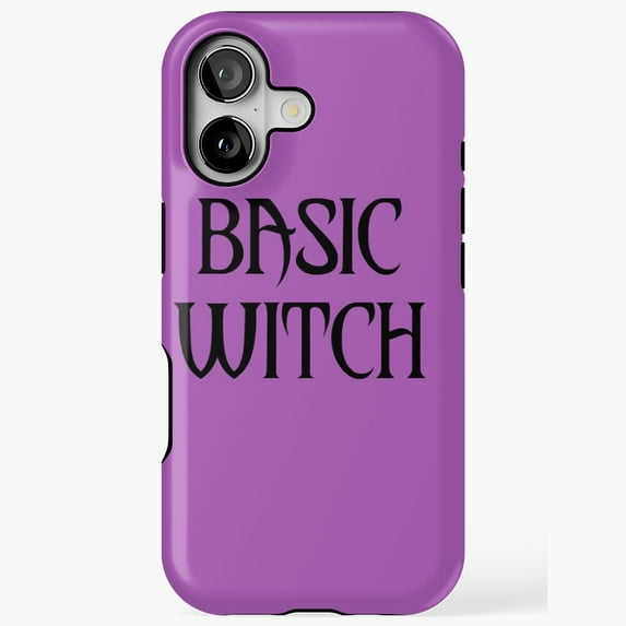 Basic Witch Retro Halloween Typography Funny Quote Design iPhone Case ...