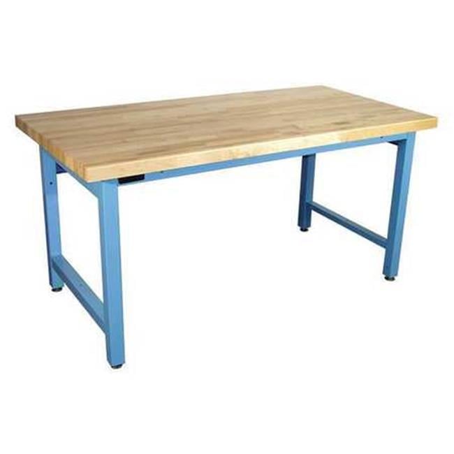 Basic Workstation Model Heavy Duty, Solid Maple, Light Blue Frame - 60 ...