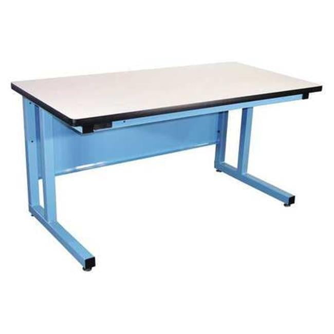 Basic Workstation Model Heavy Duty, White ESD Laminate with Black T ...
