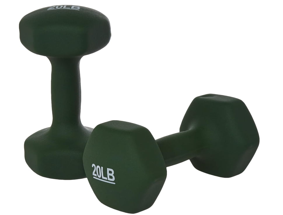 Basic neoprene dumbbells hold weights for exercise and muscle building ...