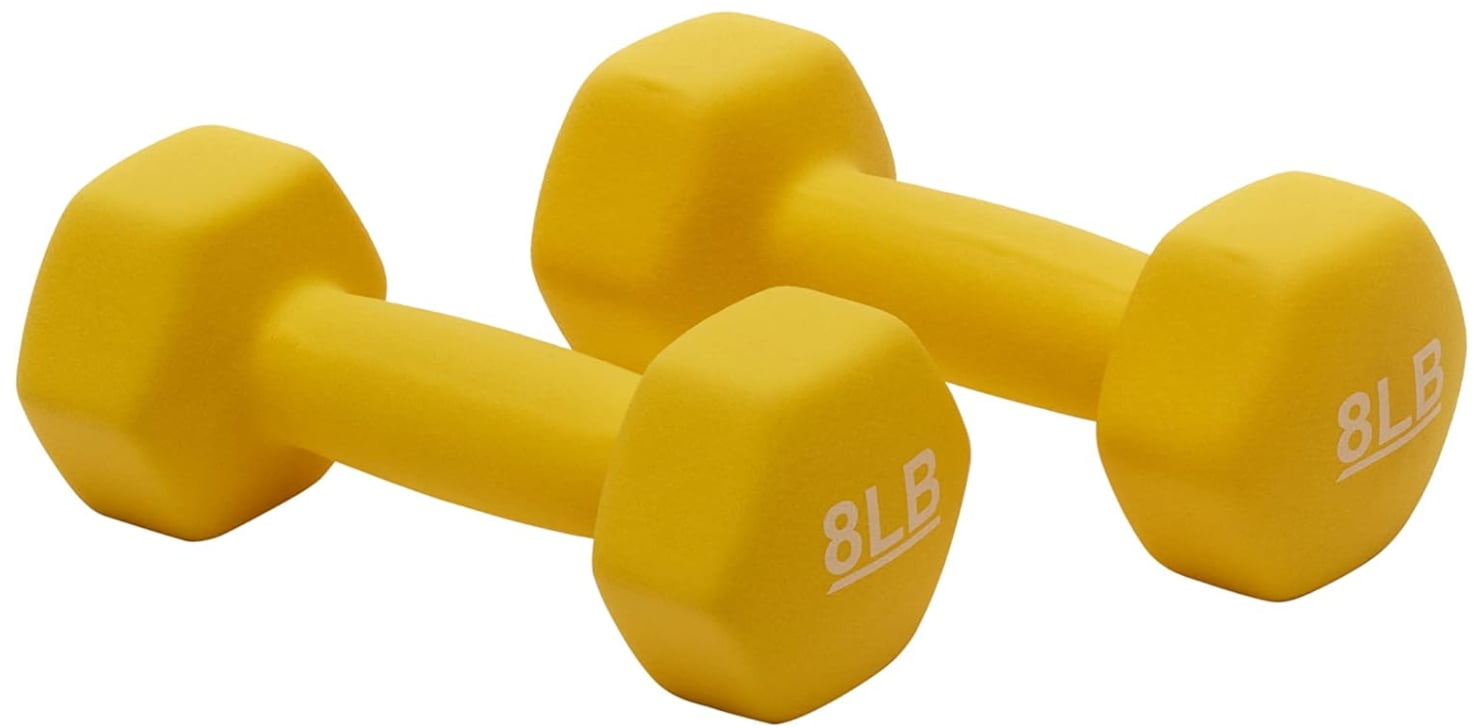 Basic neoprene dumbbells hold weights for exercise and muscle building ...