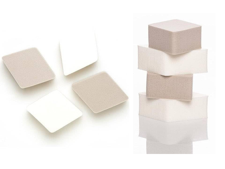 Basicare Compact Velour Puffs Makeup Sponge LatexFree Blending Sponge ...