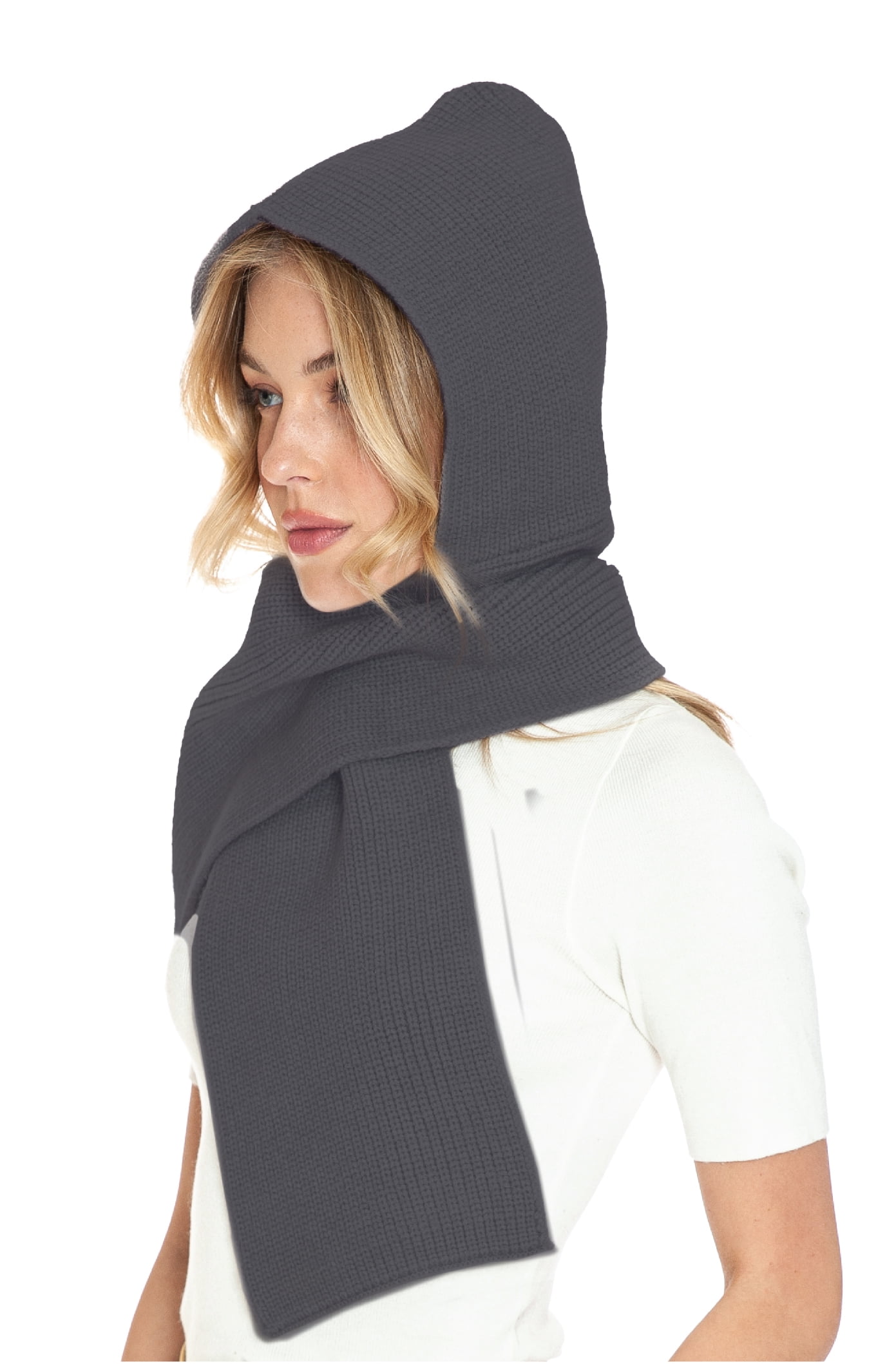 Basico 5 Colors Knitted Hooded Scarf for Women Men Winter Balaclava Ski ...