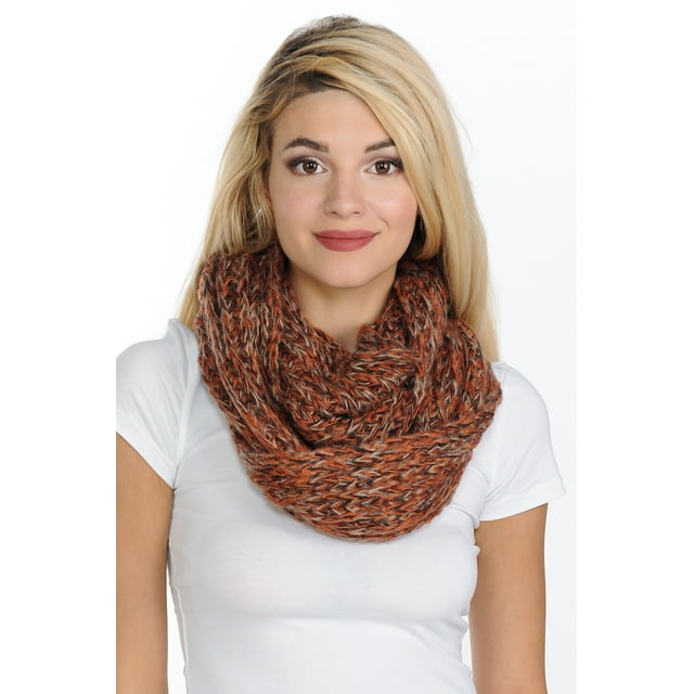 Basico Adult Brown Winter Infinity Scarf for Women Scarves for Women ...