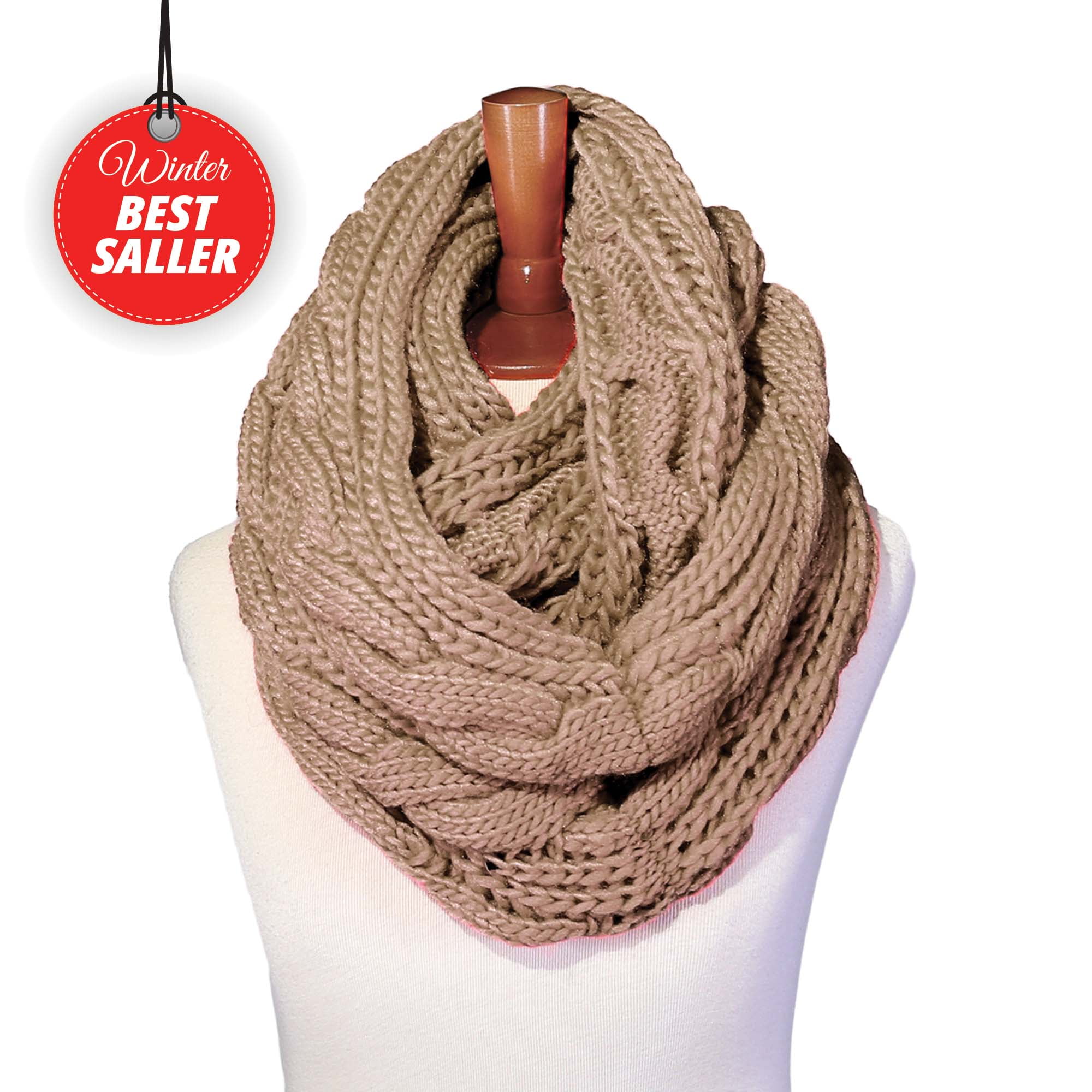 Basico Carmel Infinity Scarf for Women Winter Adule Scarves for Cold ...