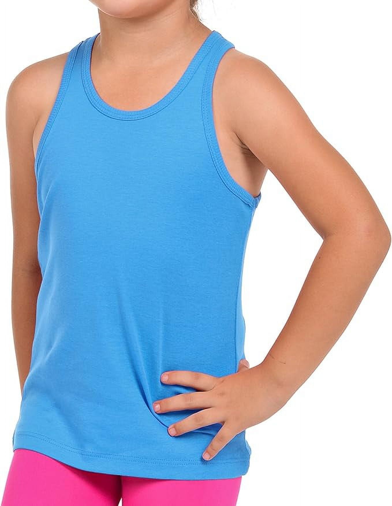Basico Girl's Racer Back Tank Top 100% Cotton Sleeveless (7/8Y ...