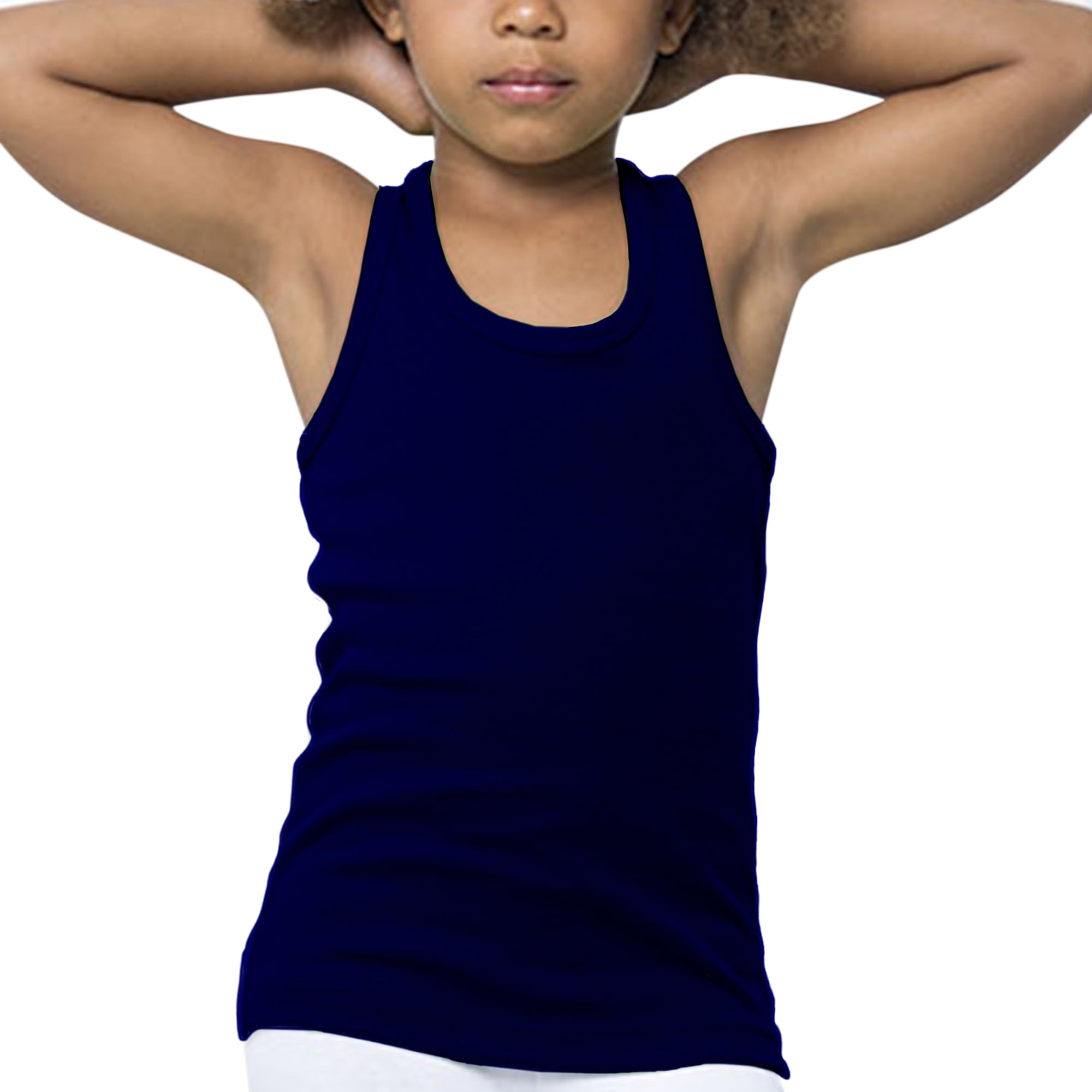 Basico Girl's Racer Back Tank Top 100% Cotton Sleeveless - Walmart.com