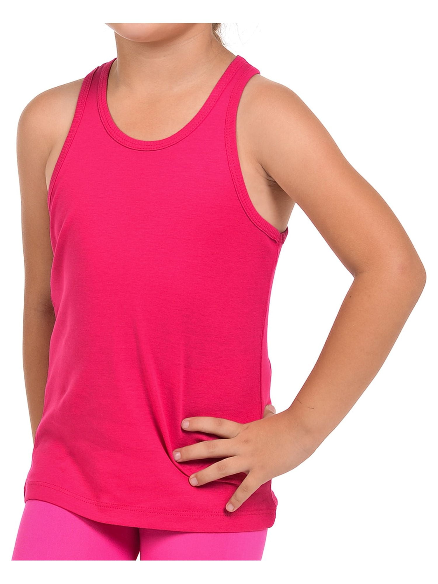 Basico Girl's Racer Back Tank Top 100% Cotton Sleeveless - Walmart.com