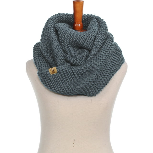 Basico Grey Infinity Scarf for Women Adult Teen Girls | Winter Scarves ...