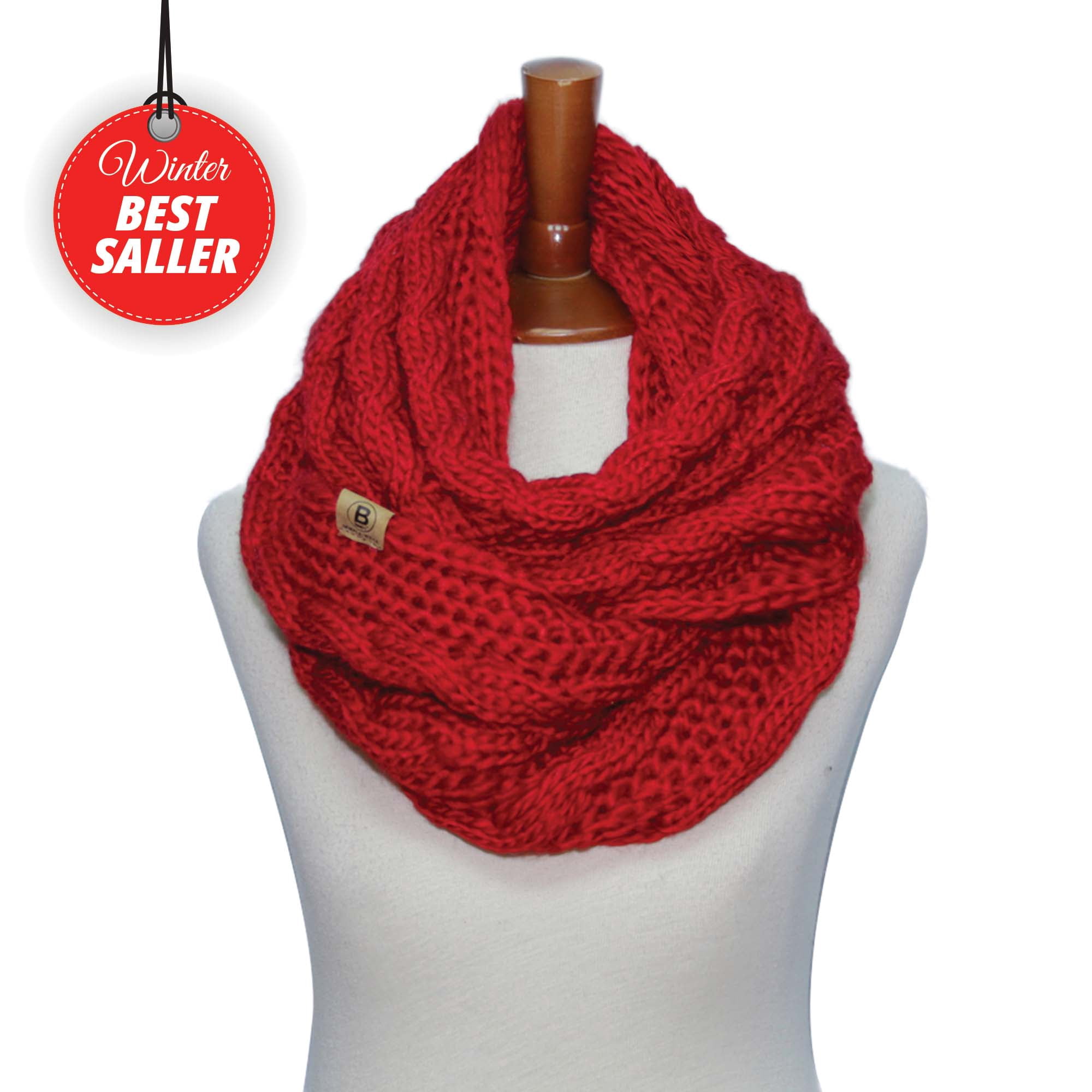 Basico Red Winter Scarf for Women Scarves for Somen Winter Warm ...