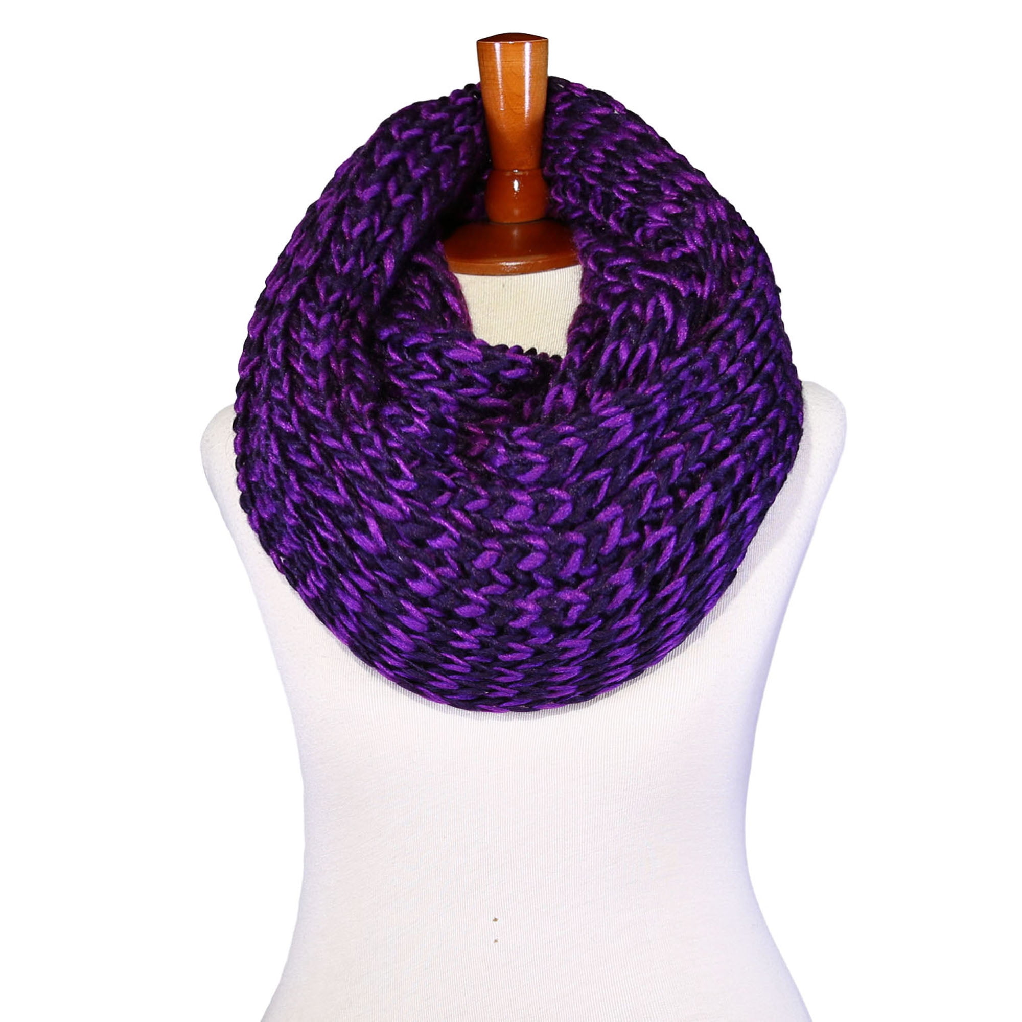 Basico Unisex Adult Junior Winter Knitted Infinity Circle Loop Scarf ...