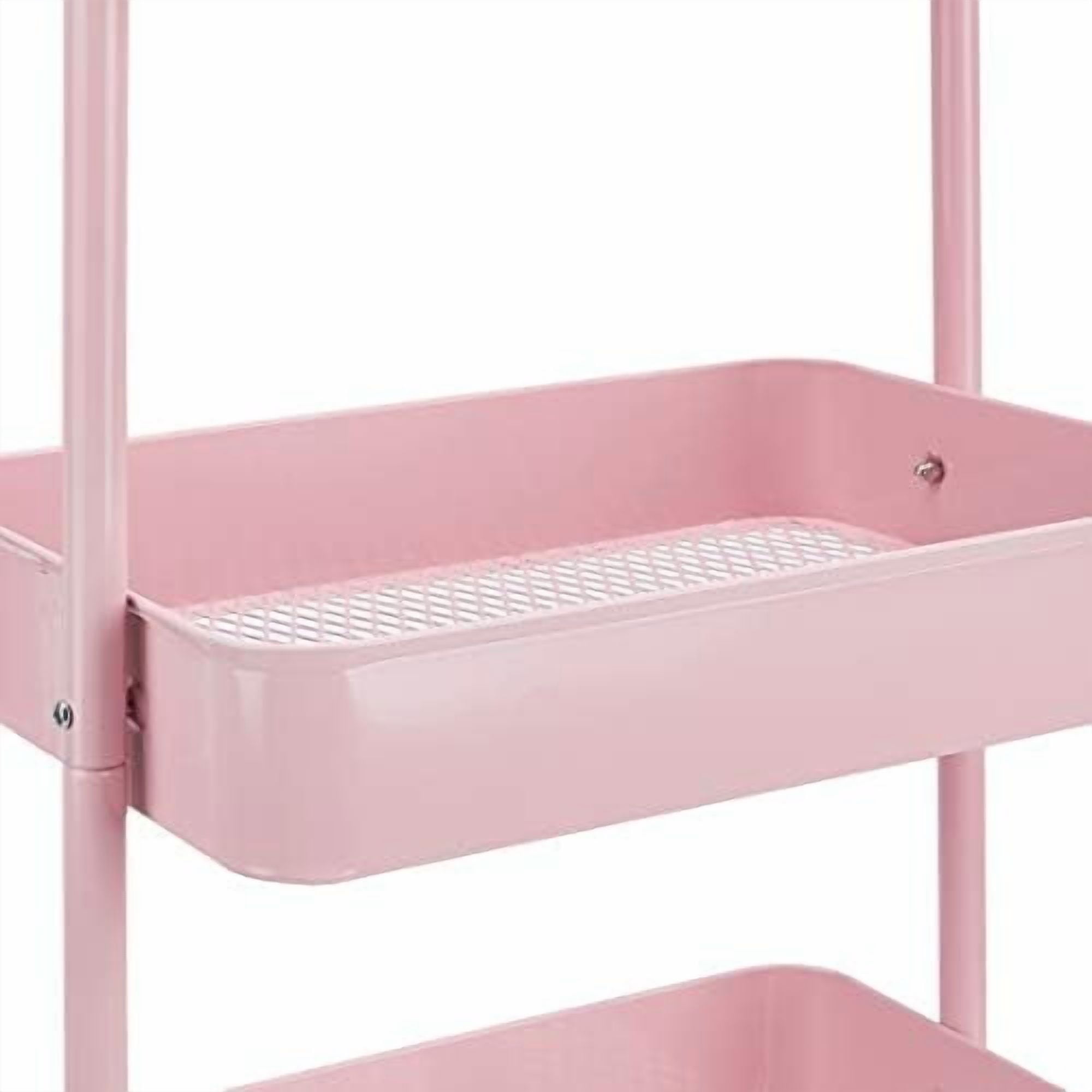 Basics 3-Tier Rolling Utility or Kitchen Cart, Lockable Wheels ...