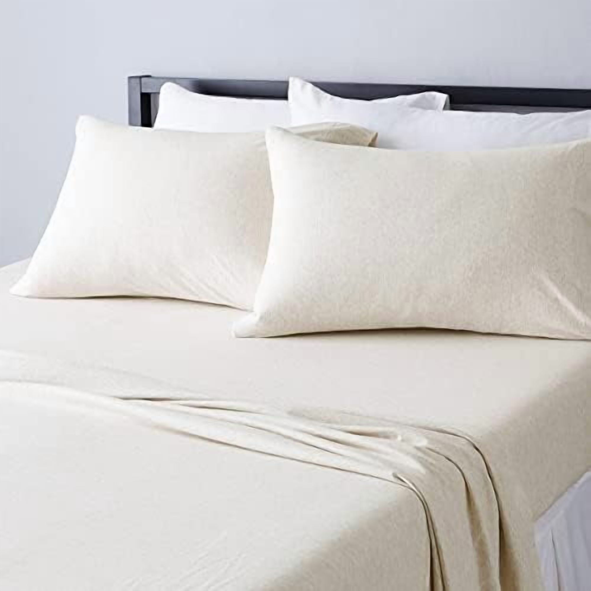 Basics 4 Piece Bed Sheets Set, 100% Cotton Jersey, Includes Super Soft ...