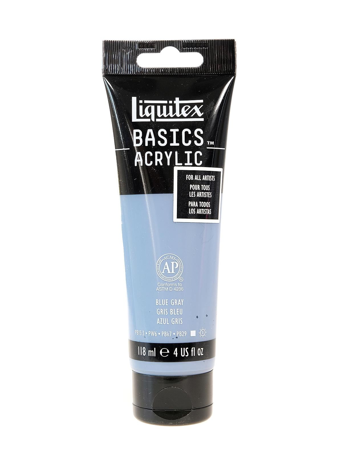 Basics Acrylics Colors blue gray, 4 oz., tube (pack of 3) - Walmart.com