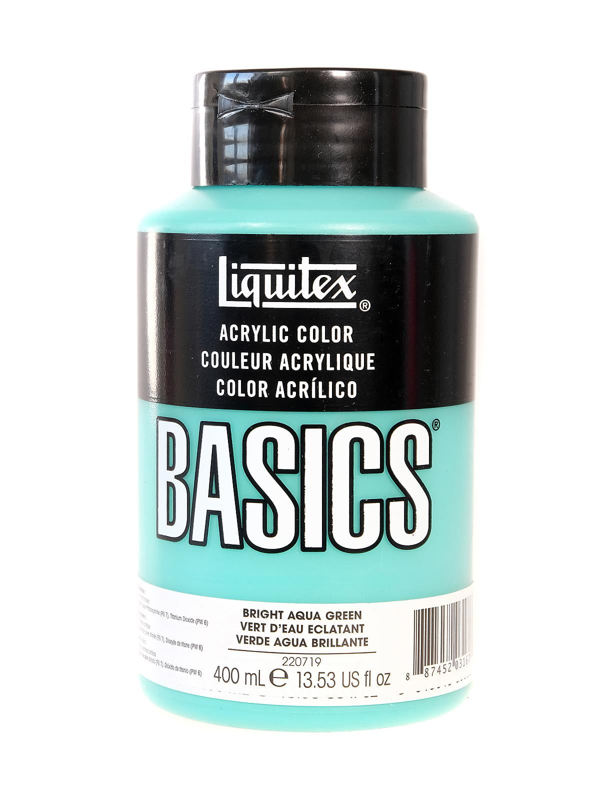 Basics Acrylics Colors bright aqua green, 13.5 oz., flat cap squeeze ...