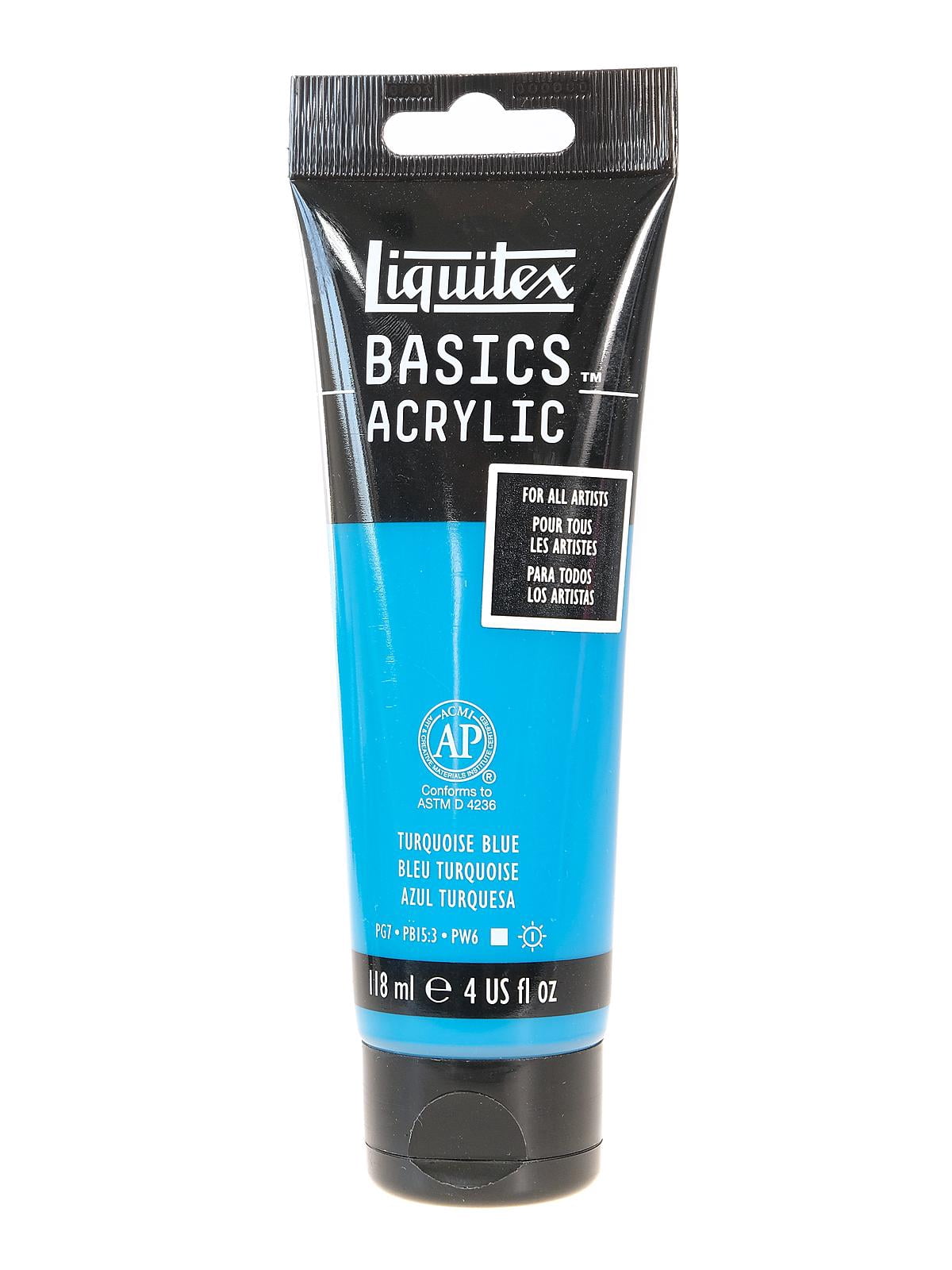 Basics Acrylics Colors turquoise blue, 4 oz., tube (pack of 3 ...