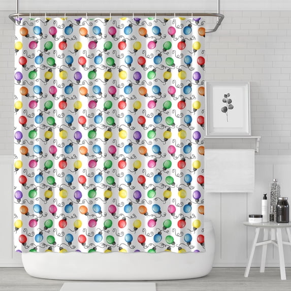 Basics Bathroom Shower Curtain, Water Resistant Fabric with Grommets ...