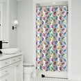 Basics Bathroom Shower Curtain, Water Resistant Fabric with Grommets ...