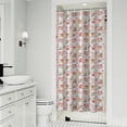 Basics Bathroom Shower Curtain, Water Resistant Fabric with Grommets ...