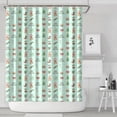 Basics Bathroom Shower Curtain, Water Resistant Fabric with Grommets ...