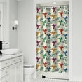 Basics Bathroom Shower Curtain, Water Resistant Fabric with Grommets ...