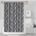 Basics Bathroom Shower Curtain, Water Resistant Fabric with Grommets ...