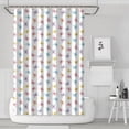 Basics Bathroom Shower Curtain, Water Resistant Fabric with Grommets ...