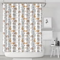 Basics Bathroom Shower Curtain, Water Resistant Fabric with Grommets ...