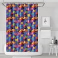 Basics Bathroom Shower Curtain, Water Resistant Fabric with Grommets ...