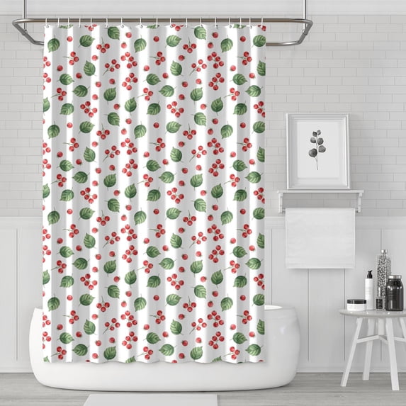 Basics Bathroom Shower Curtain, Water Resistant Fabric with Grommets ...
