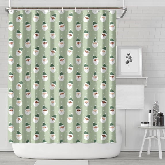 Basics Bathroom Shower Curtain, Water Resistant Fabric with Grommets ...