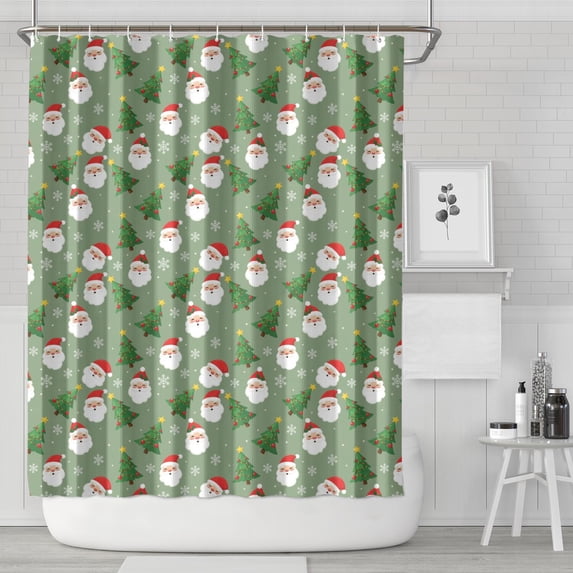 Basics Bathroom Shower Curtain, Water Resistant Fabric with Grommets ...