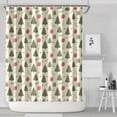 Basics Bathroom Shower Curtain, Water Resistant Fabric with Grommets ...