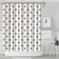 Basics Bathroom Shower Curtain, Water Resistant Fabric with Grommets ...