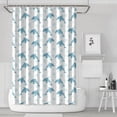 Basics Bathroom Shower Curtain, Water Resistant Fabric with Grommets ...