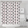 Basics Bathroom Shower Curtain, Water Resistant Fabric with Grommets ...