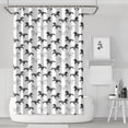 Basics Bathroom Shower Curtain, Water Resistant Fabric with Grommets ...