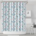 Basics Bathroom Shower Curtain, Water Resistant Fabric with Grommets ...