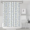 Basics Bathroom Shower Curtain, Water Resistant Fabric with Grommets ...