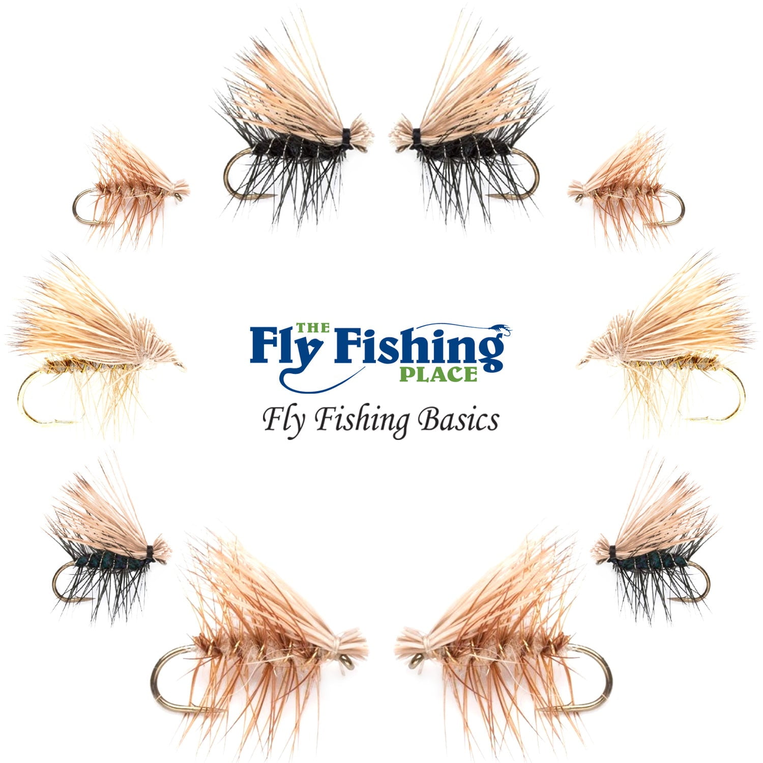 Basics Collection - Elk Hair Caddis Dry Fly Assortment - 10 Dry Fishing ...