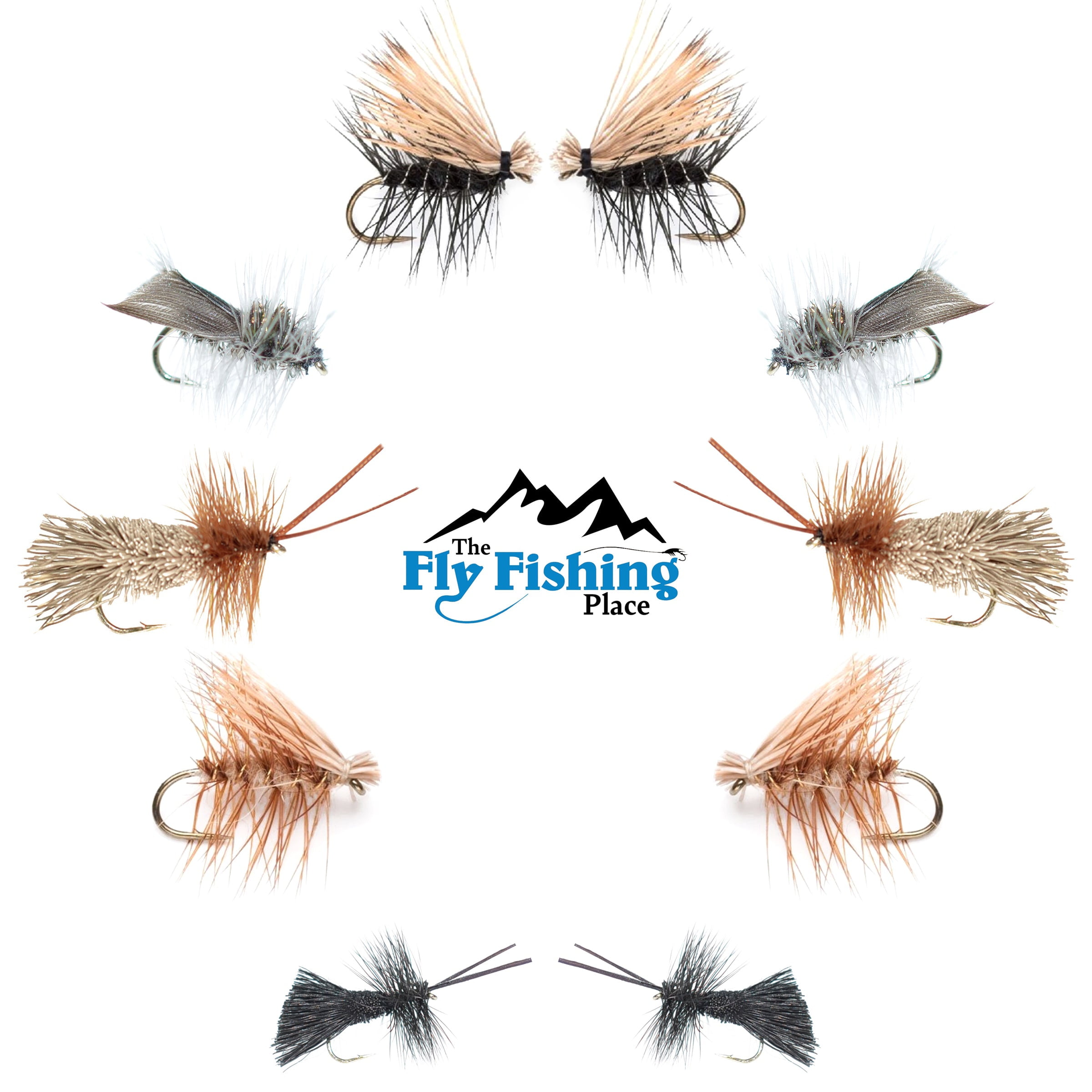 Basics Collection - Essential Caddis Dry Fly Assortment - 10 Dry ...