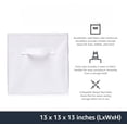 Basics Cube Organizer Storage Bins Handles, Collapsible Fabric, Pack of ...