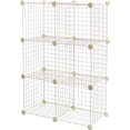 Basics Cube Wire Grid, 6-Cube, 12 x 12-Inches, White | Stackable ...